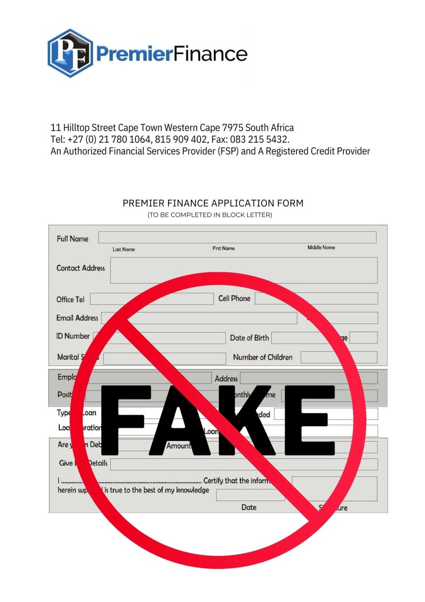 Report Loan Scams | Premier Finance